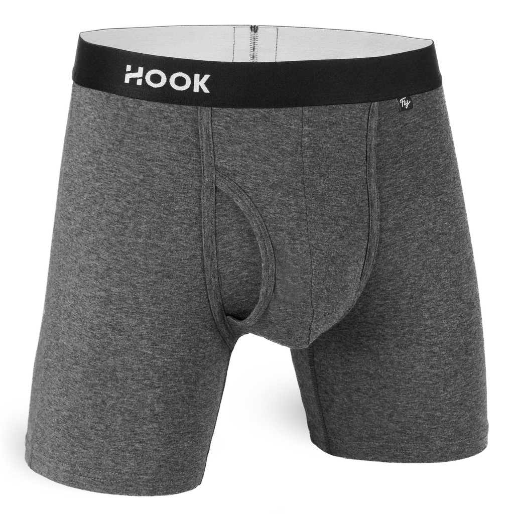 Boxer Hook Fly Charcoal | Hook Underwear – Mesbobettes Boxer Hook Fly Charcoal | Hook Underwear – Mesbobettes