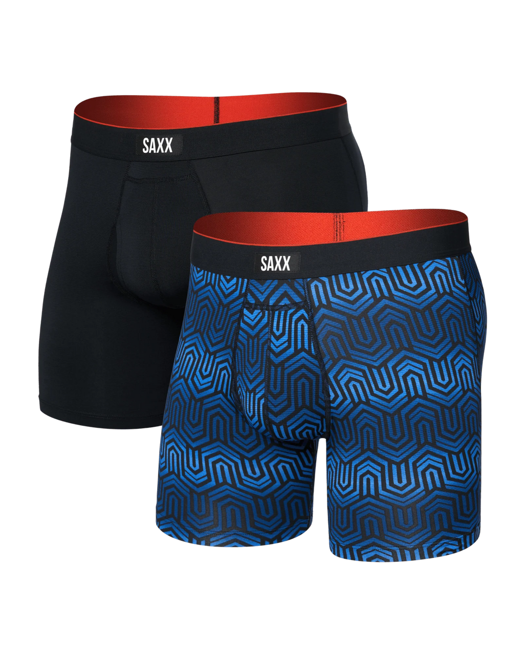 Pack de 2 boxers Multi Sport Mesh FULL TILT CHEVRON/BLACK | Saxx ...